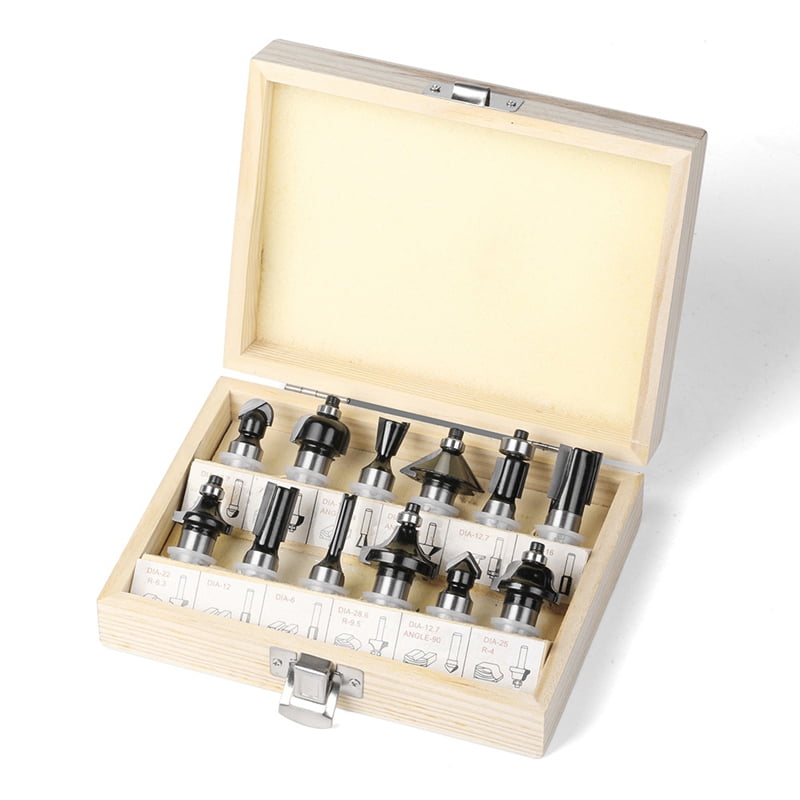 12 Piece 1/2 Shank Wood Milling Cutter Set Wood Engraving Machine ...