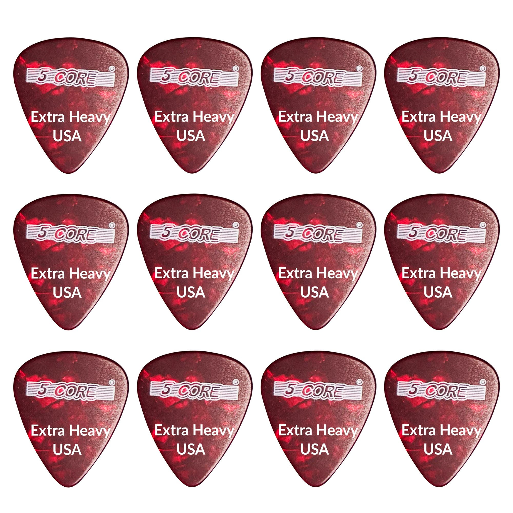 12 Piece 1.2mm Extra Heavy Guitar Picks, Celluloid Material for ...