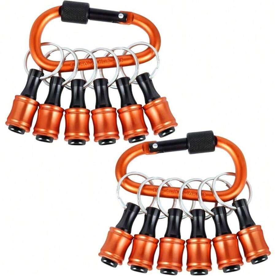 12-Piece 1/4" Hex Shank Bit Holder Set with Quick-Release Mechanism ...