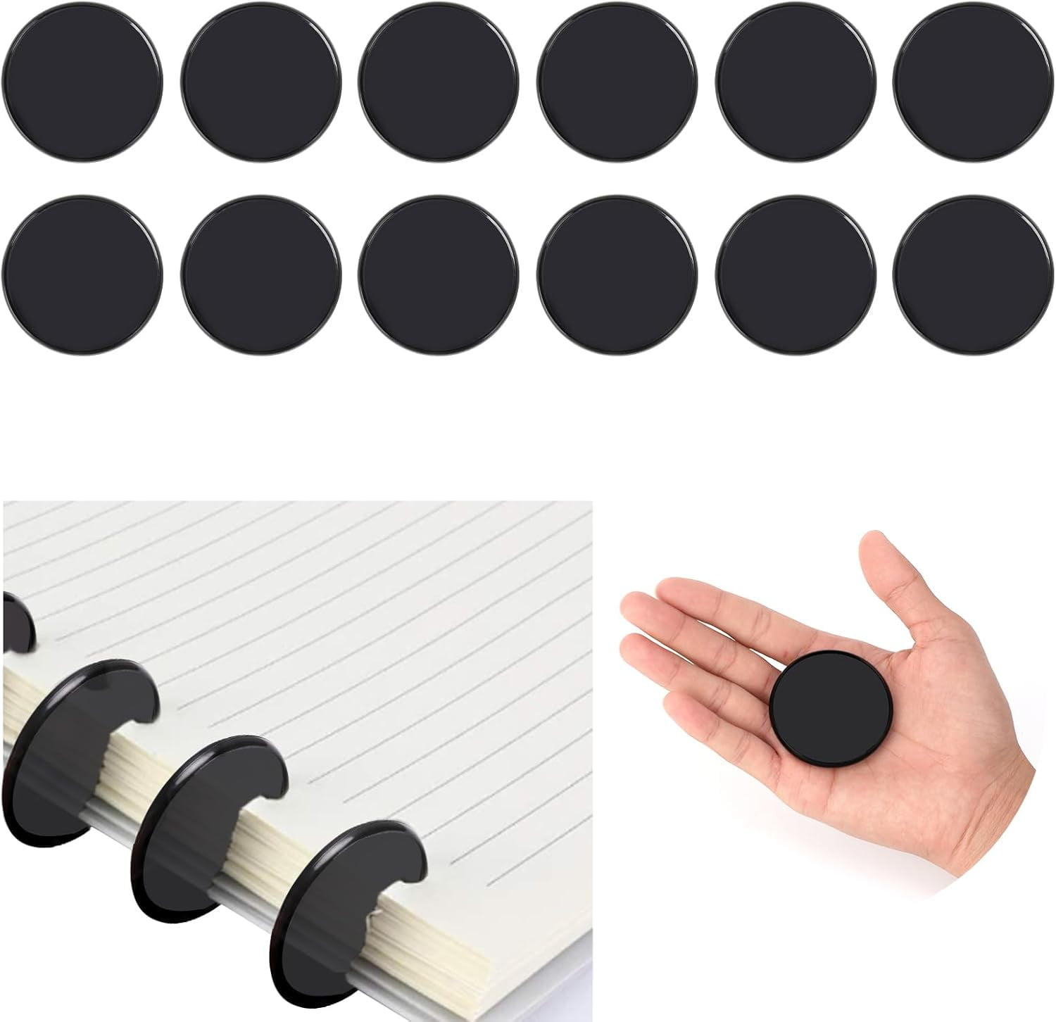 12-Piece 2-Inch Discbound Expansion Discs and Binder Rings - Large ...
