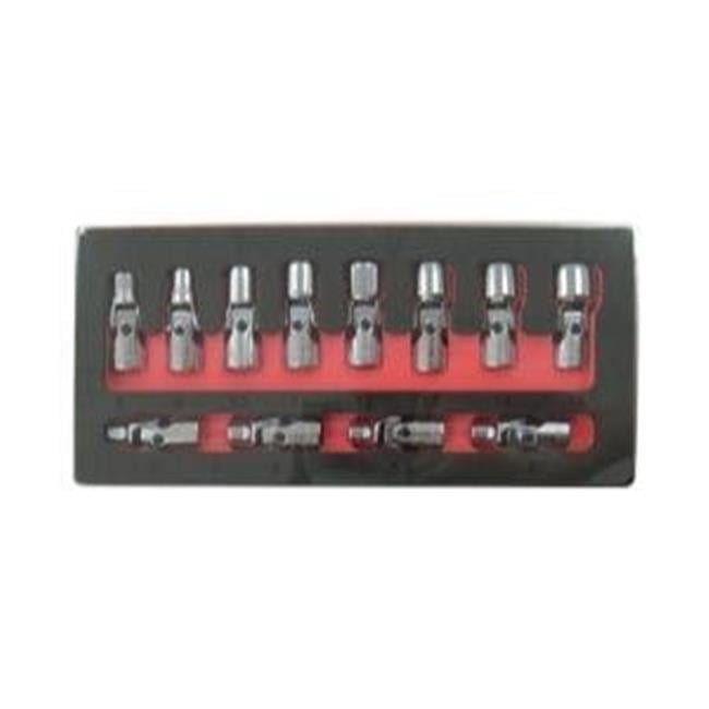 12 Piece .25in. Drive 6 Point Metric Flex Socket Set - Walmart.com