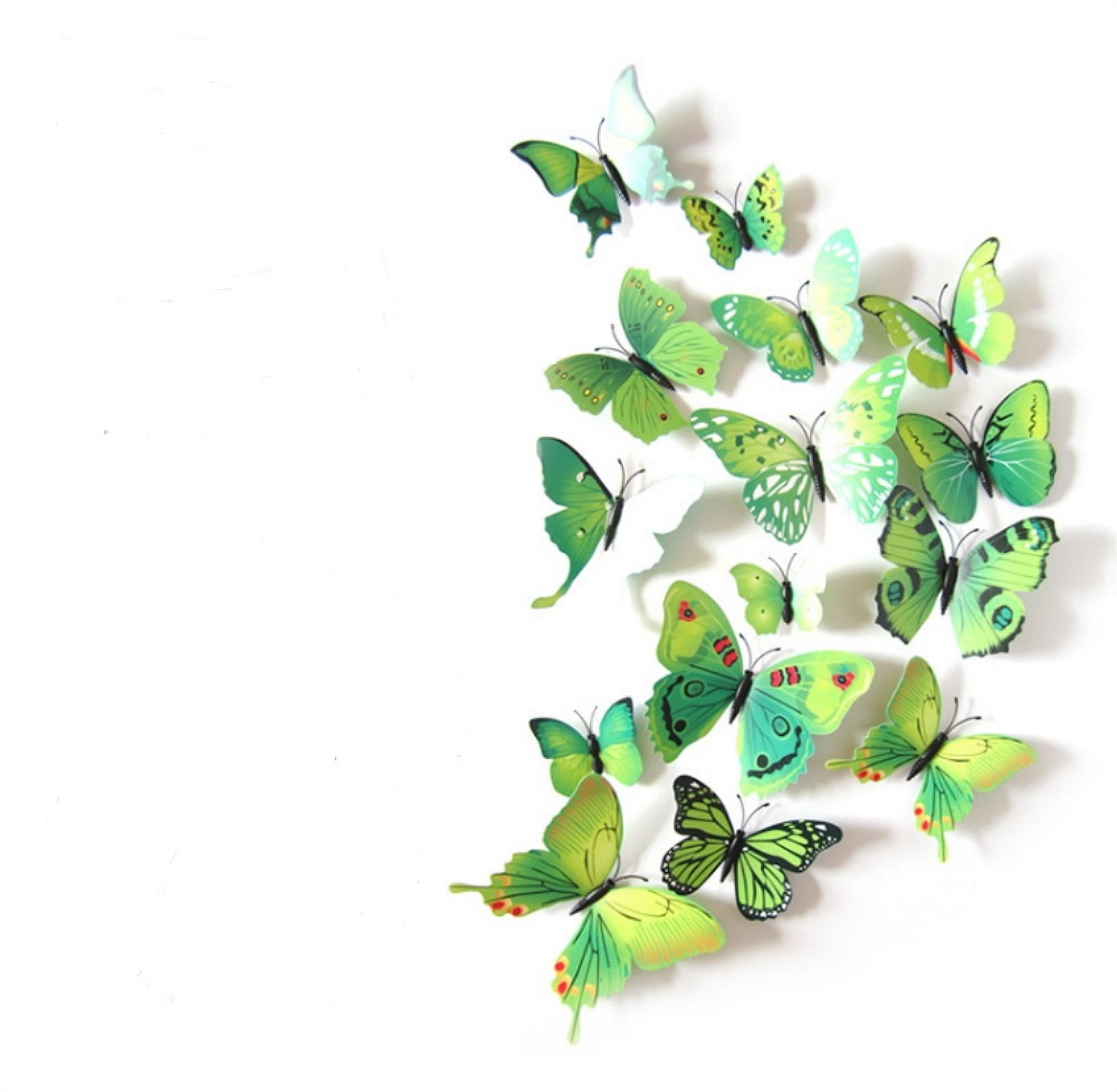 12-Piece 3D Butterfly Wall Decal Set – PVC Artistic Butterflies for ...