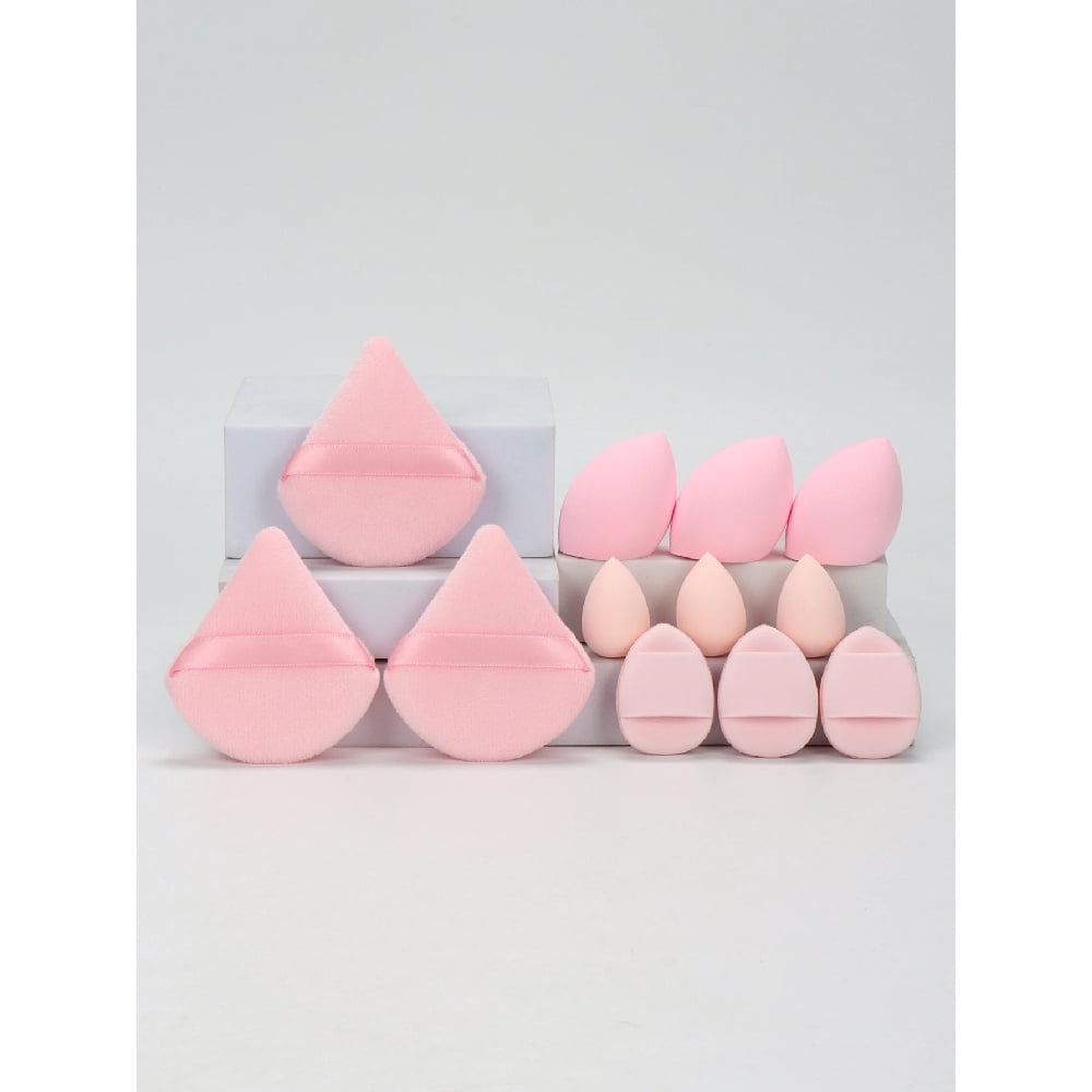 12-Piece All-Purpose Makeup Sponge Set, Made of 3 Loose Powder Puffs, 3 ...