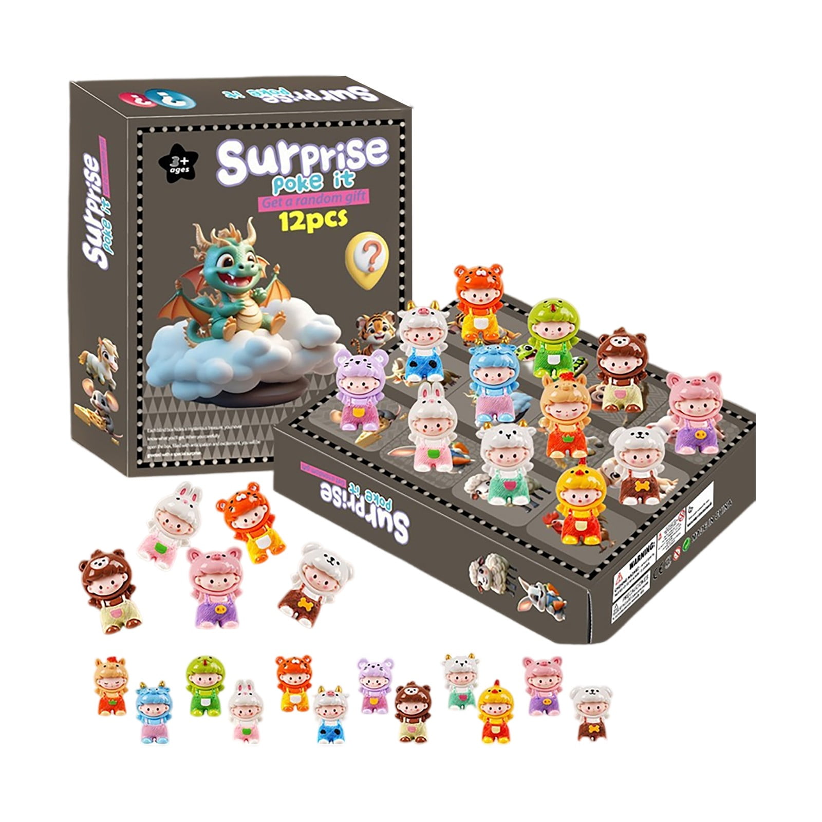 12-Piece Animal Surprise Blind Box – Collectible Mini Figurines for ...