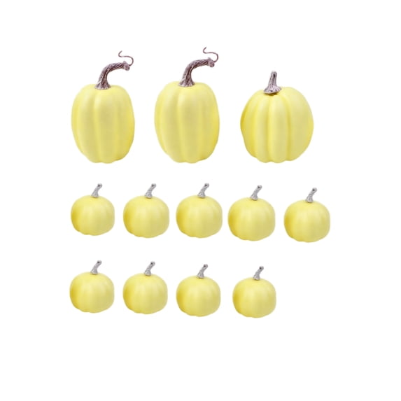 12 Piece Artificial Pumpkin Set for Halloween Thanksgiving Party Table ...