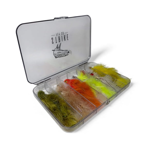 12 Piece Bass Patterns Articulated Streamer Assortment With Fly Box ...