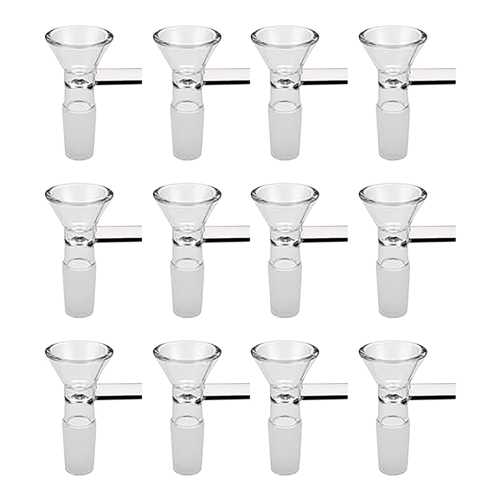 12-Piece Borosilicate Glass Funnel Set, 14mm Mini Lab-Grade Funnels for ...