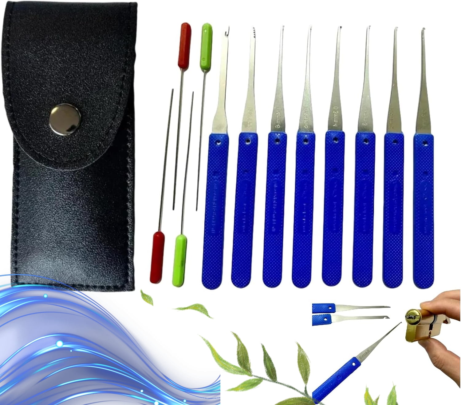 12-Piece Broken Key Extractor Set – Hook & Needle Tools for Removing ...