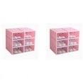 12-Piece Candy Color Shoe Box, Transparent Plastic Shoe Storage Box ...