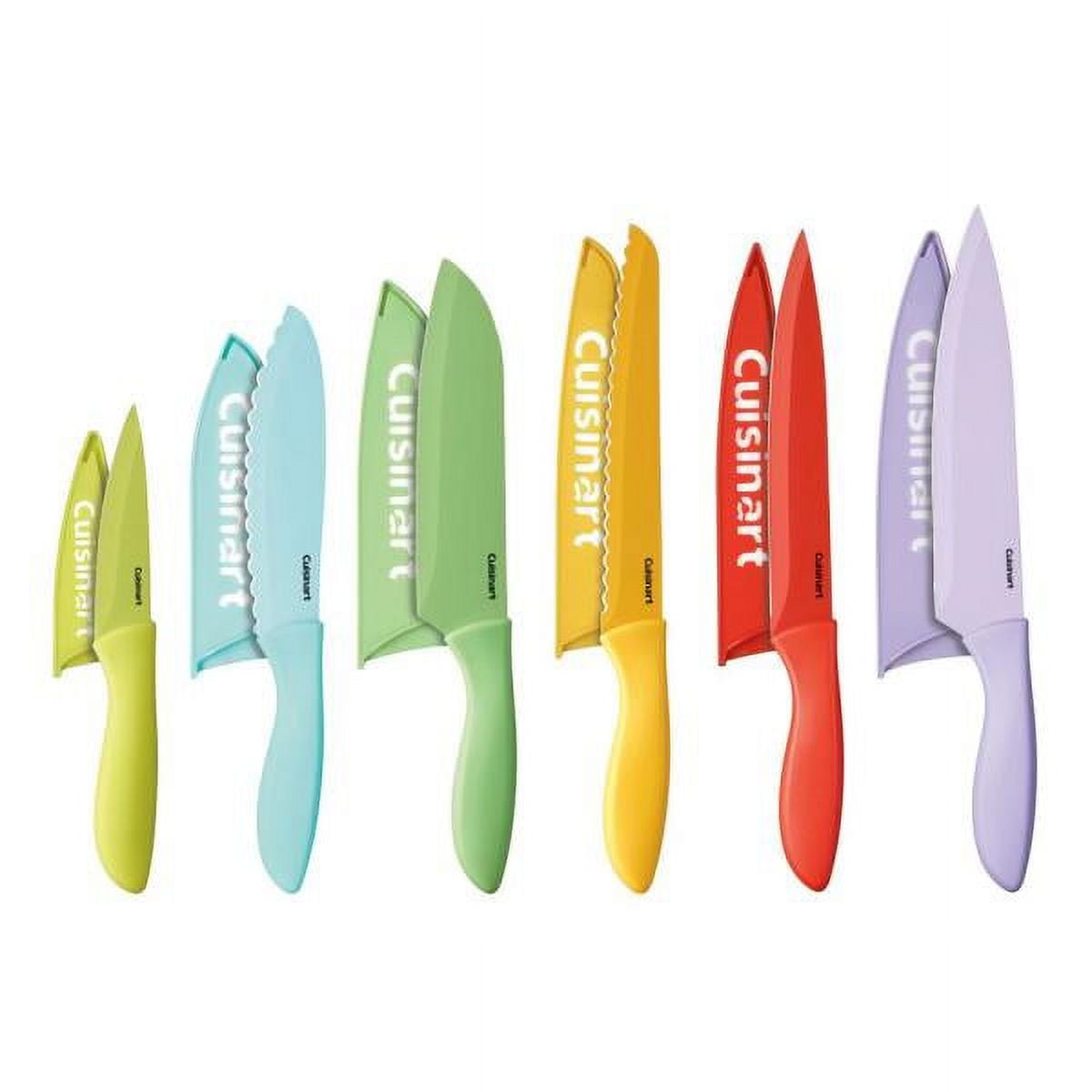 Cuisinart 12-Piece Ceramic Coated Knife Set, Color-Coded Blades, Blade ...