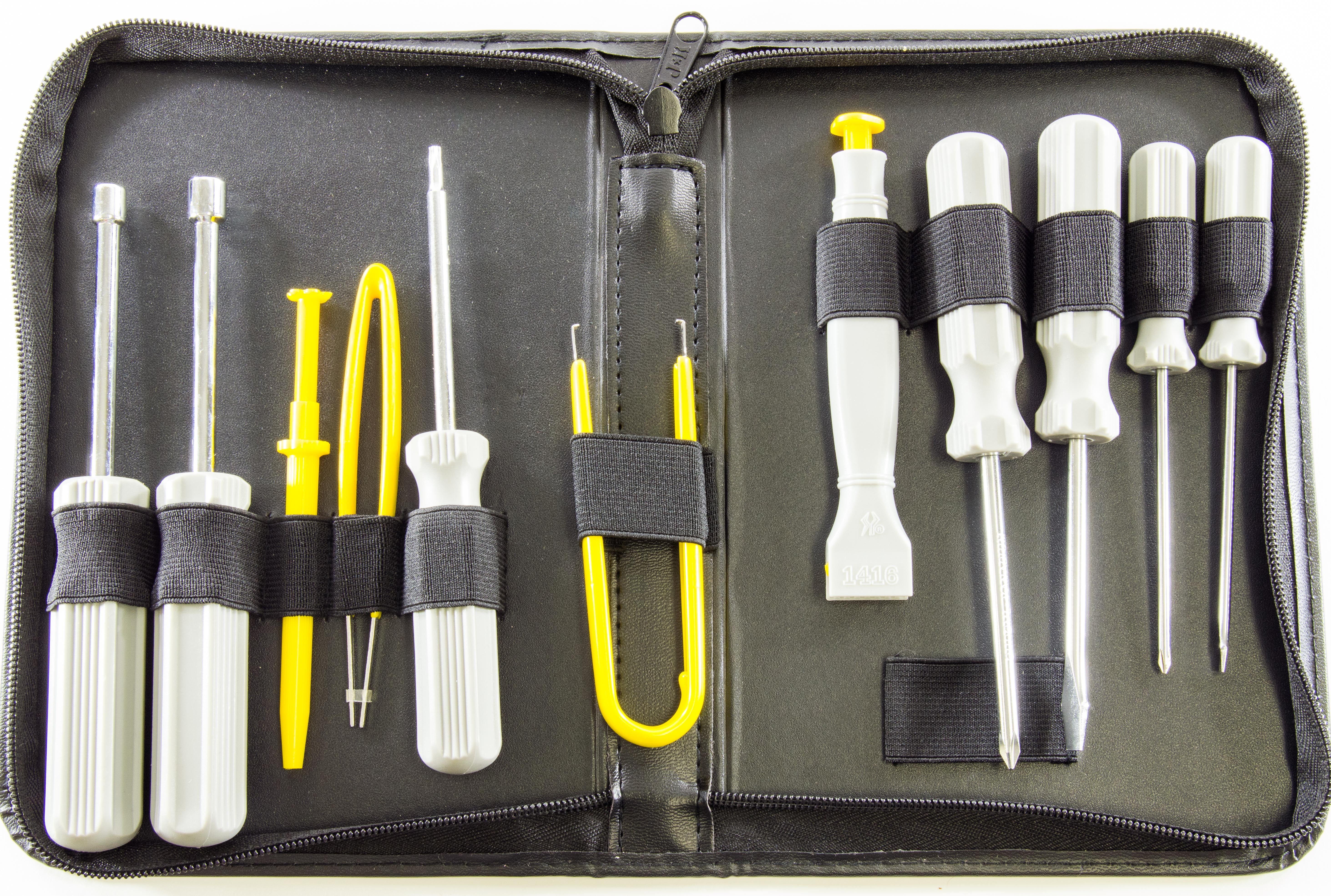 12 Piece Computer and Electronics Toolkit with Flat, #0 / #1 Phillips ...