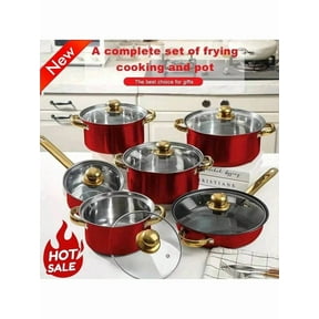 Cook N Home 7-Piece Stainless Steel Induction Cookware Set, Tri-Ply ...