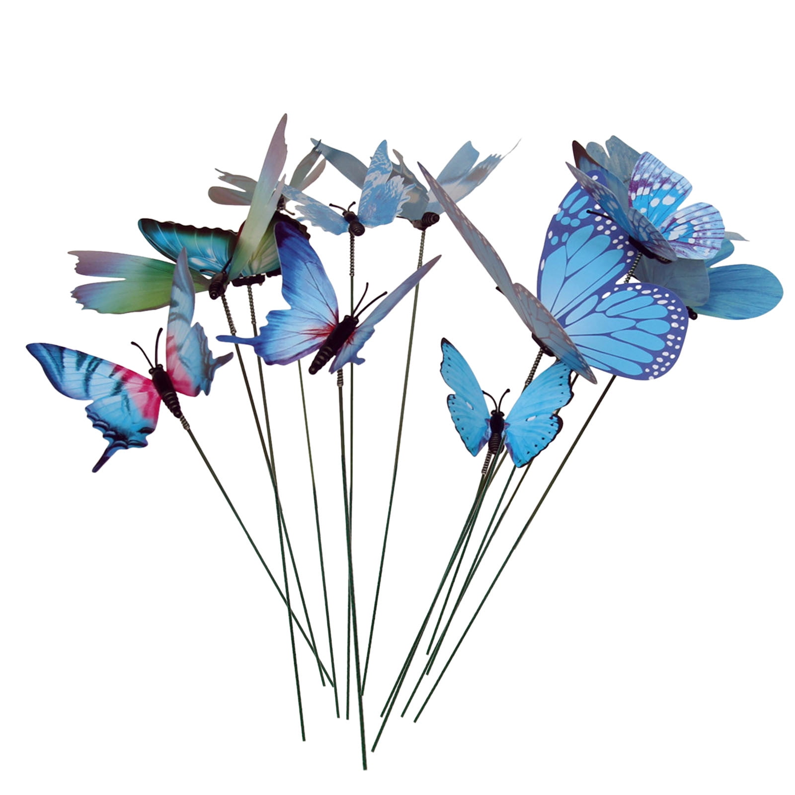 12 Piece DIY 3D Floral Stakes Ornament Set for Home Garden and Seasonal ...