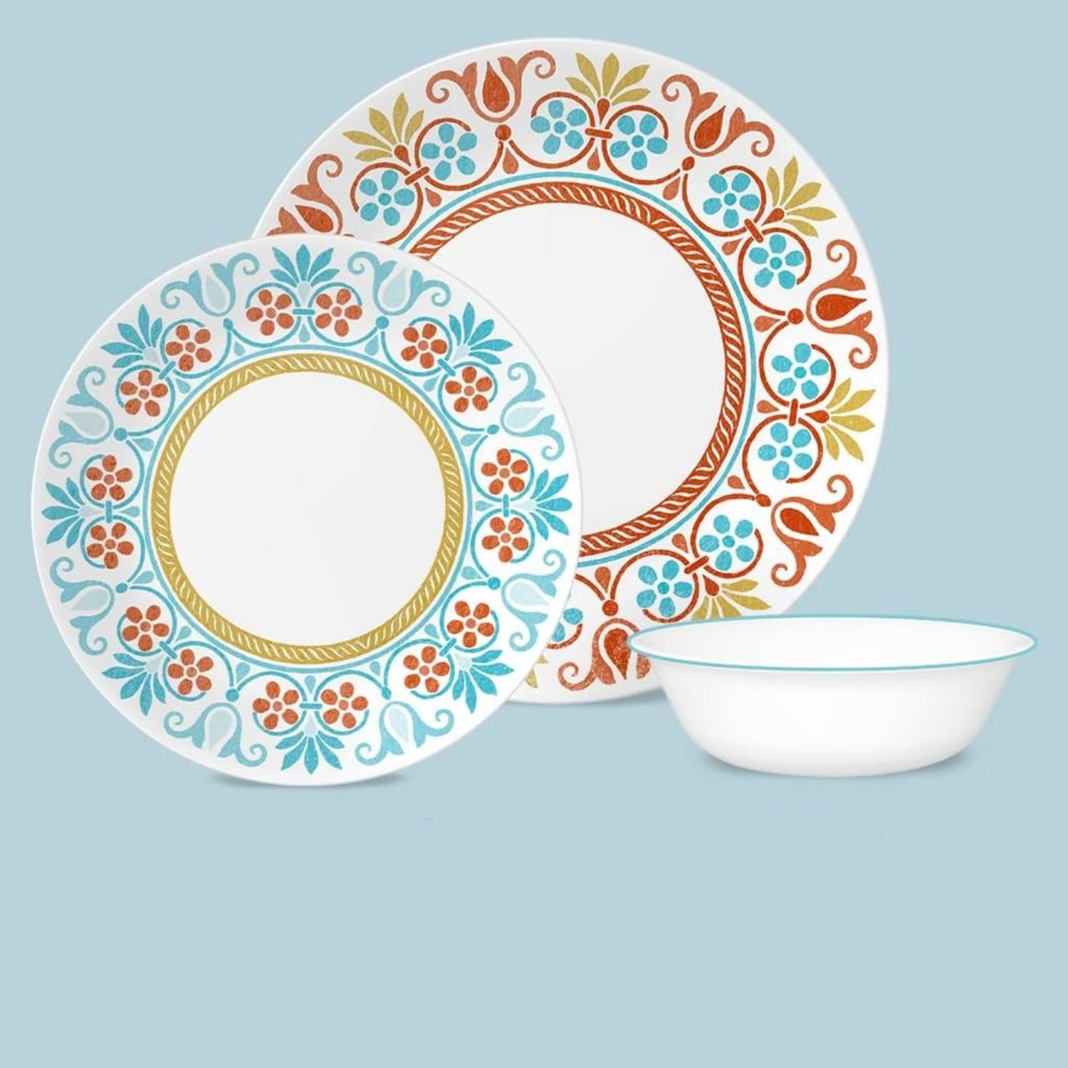 12-Piece Dinnerware Set, Triple Layer Recycled Glass - Walmart.com