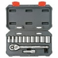 12 Piece Drive Socket Wrench Set with Blow Molded Case, 1/2 in, SAE ...