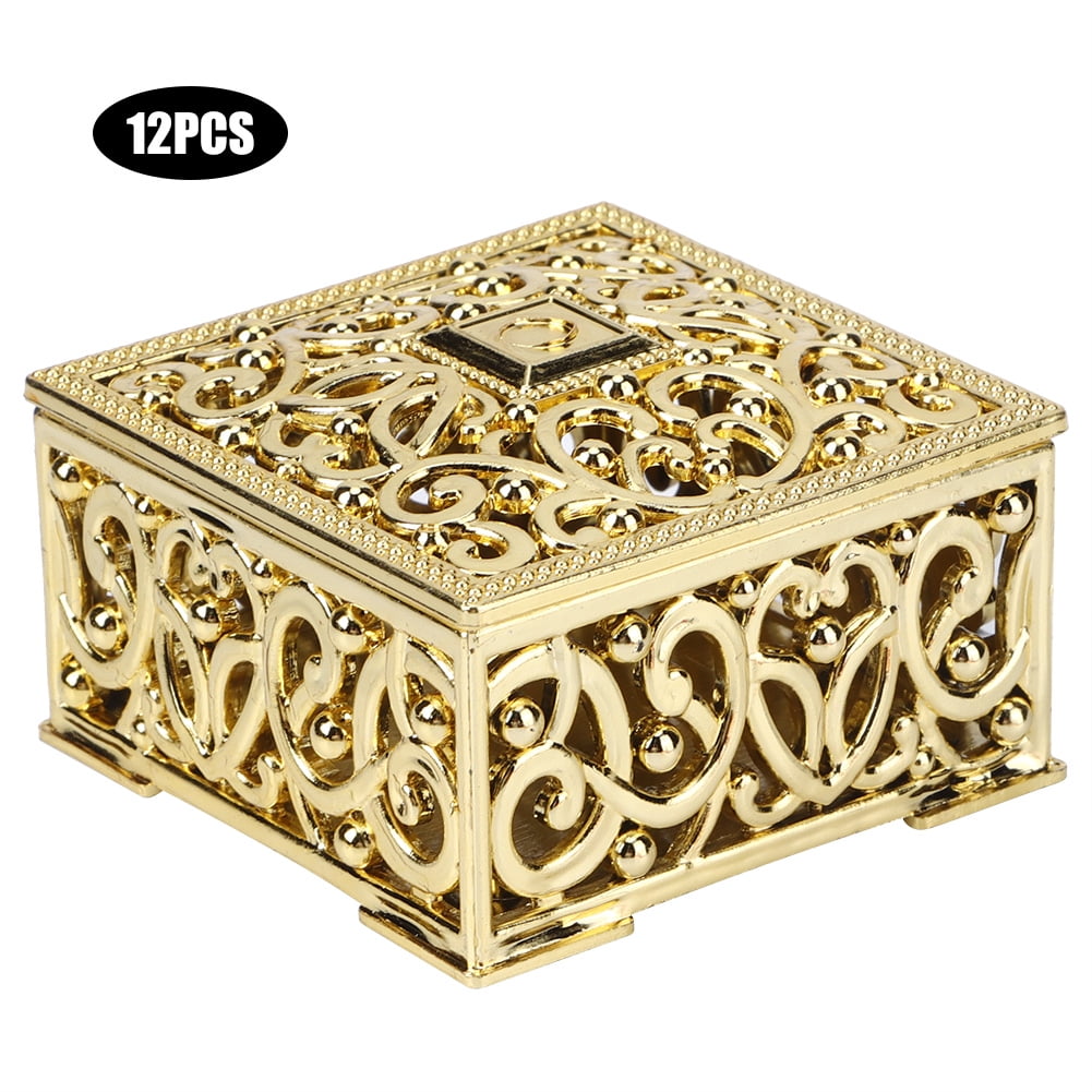 12-Piece European Style Hollow Square Candy Box, Container, Sugar Box ...