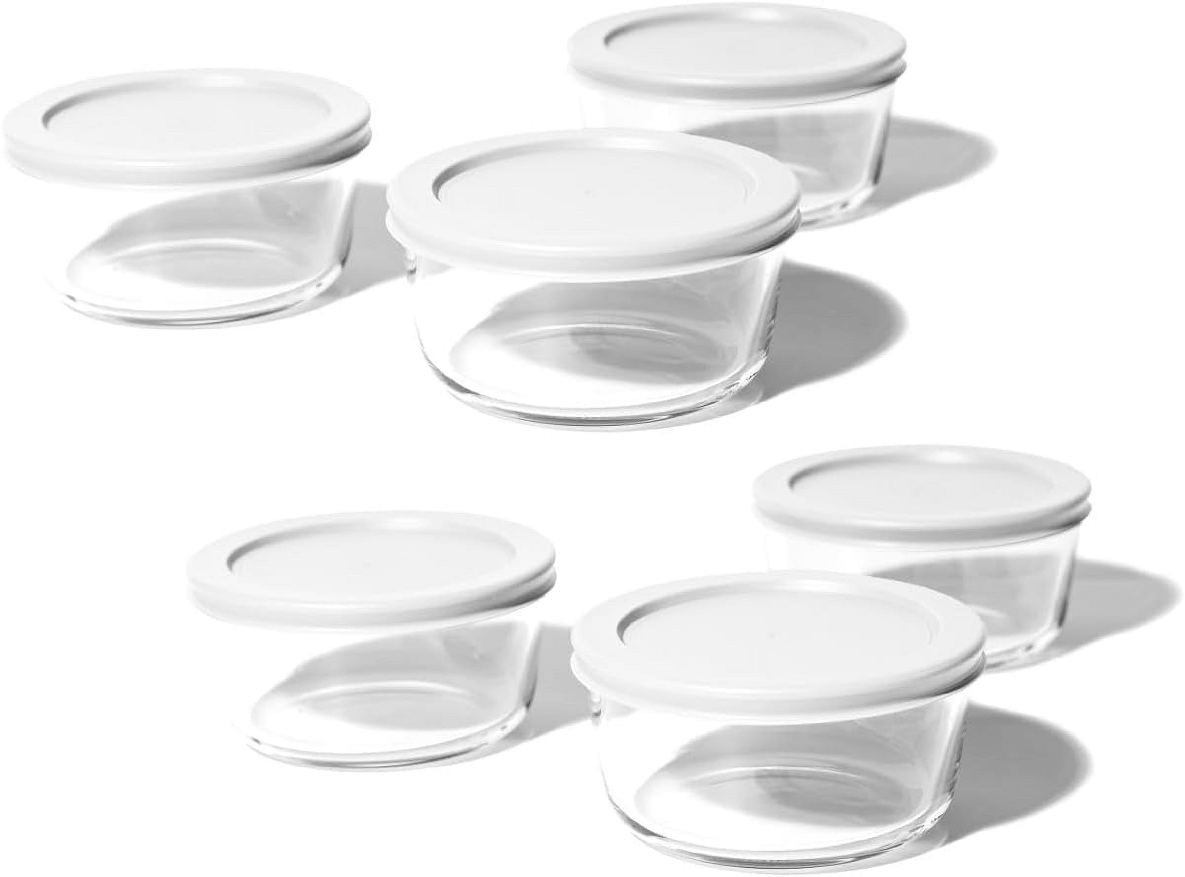 12-Piece Glass Food Storage Containers Set (6 Containers + 6 BPA-Free ...