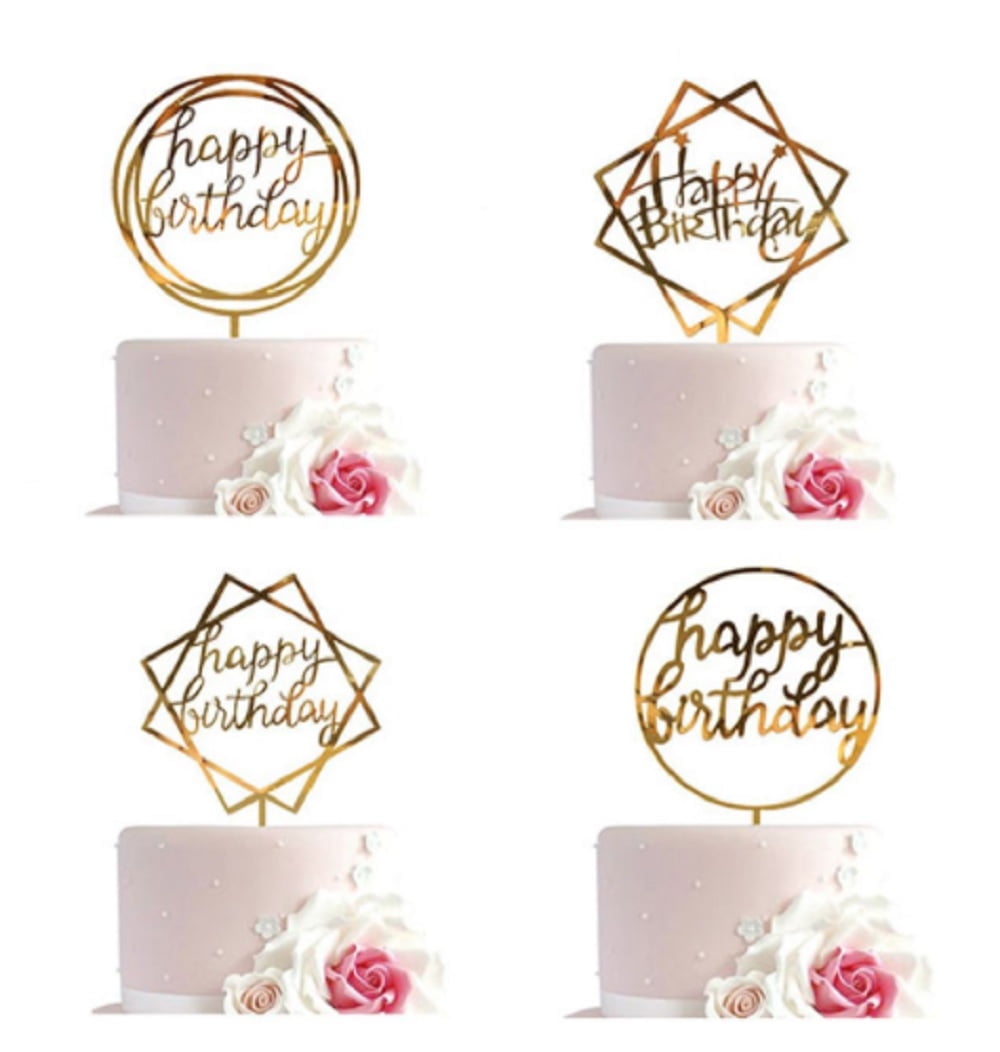 12-Piece Glitter Birthday Cake & Cupcake Topper Set – Sparkling ...