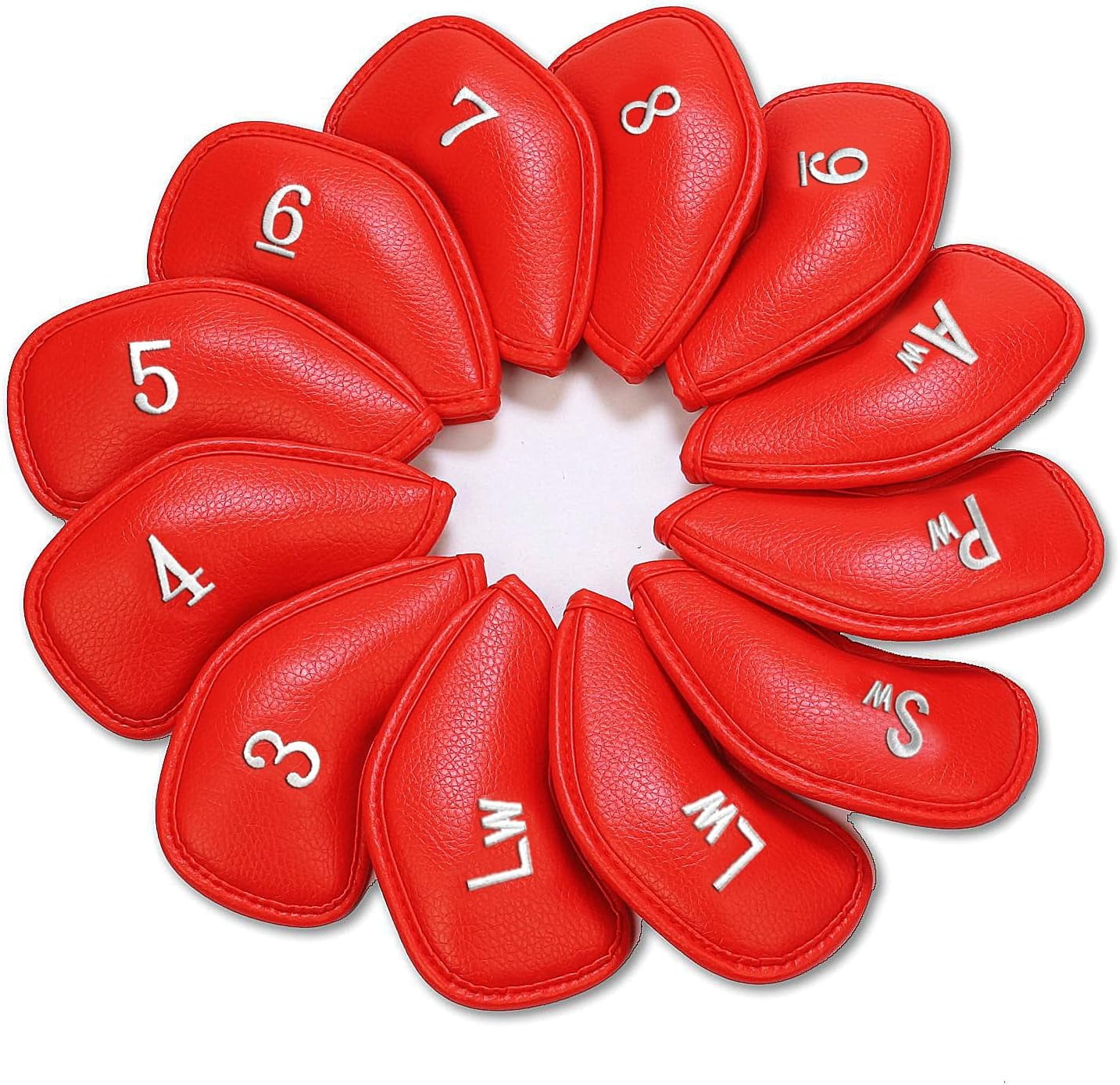 12 Piece Golf Iron Head Covers Set Universal Fit Synthetic Leather ...