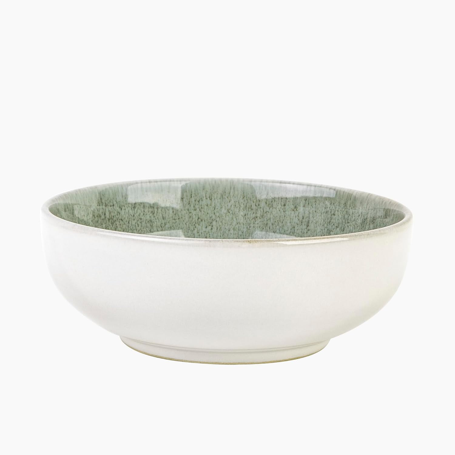 12-Piece Green Reactive Glazed Ceramic Dinnerware Set | Handcrafted ...