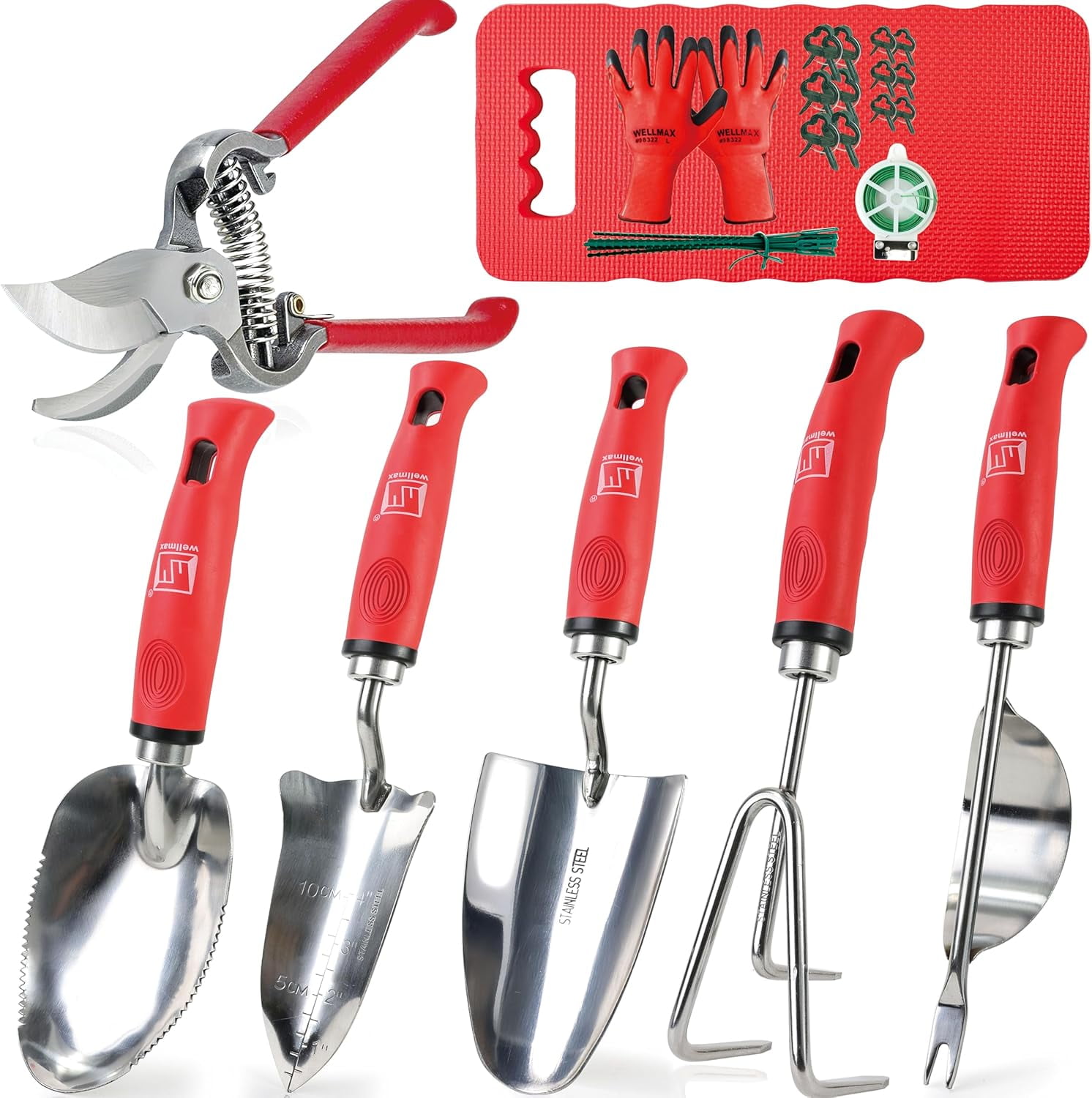 12-Piece Heavy-Duty Garden Tools Set with Bonus Accessories Heavy Duty ...