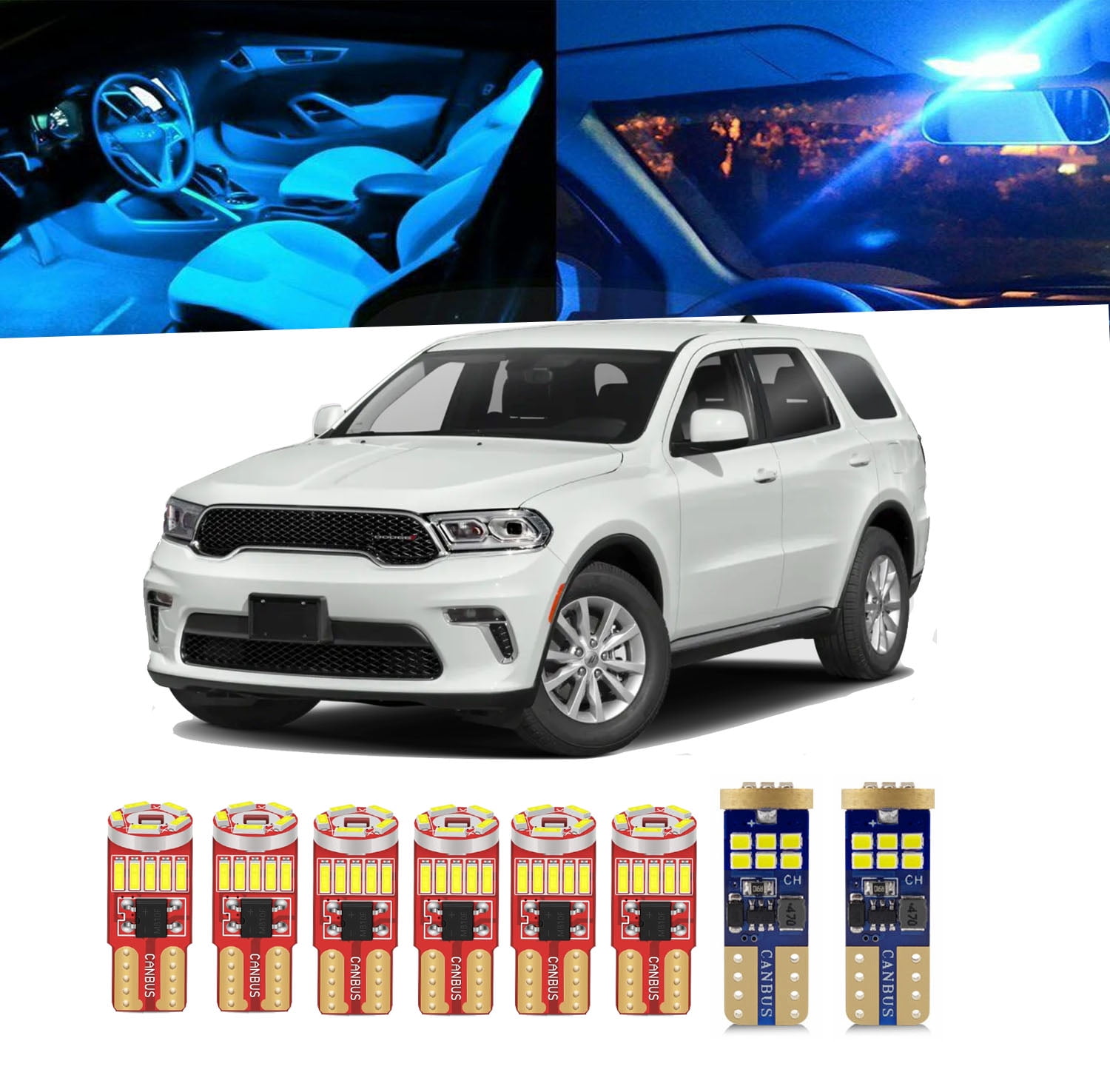 12 Piece Interior LED Lights Kit for Dodge Durango 2021-2026 Dome Map ...