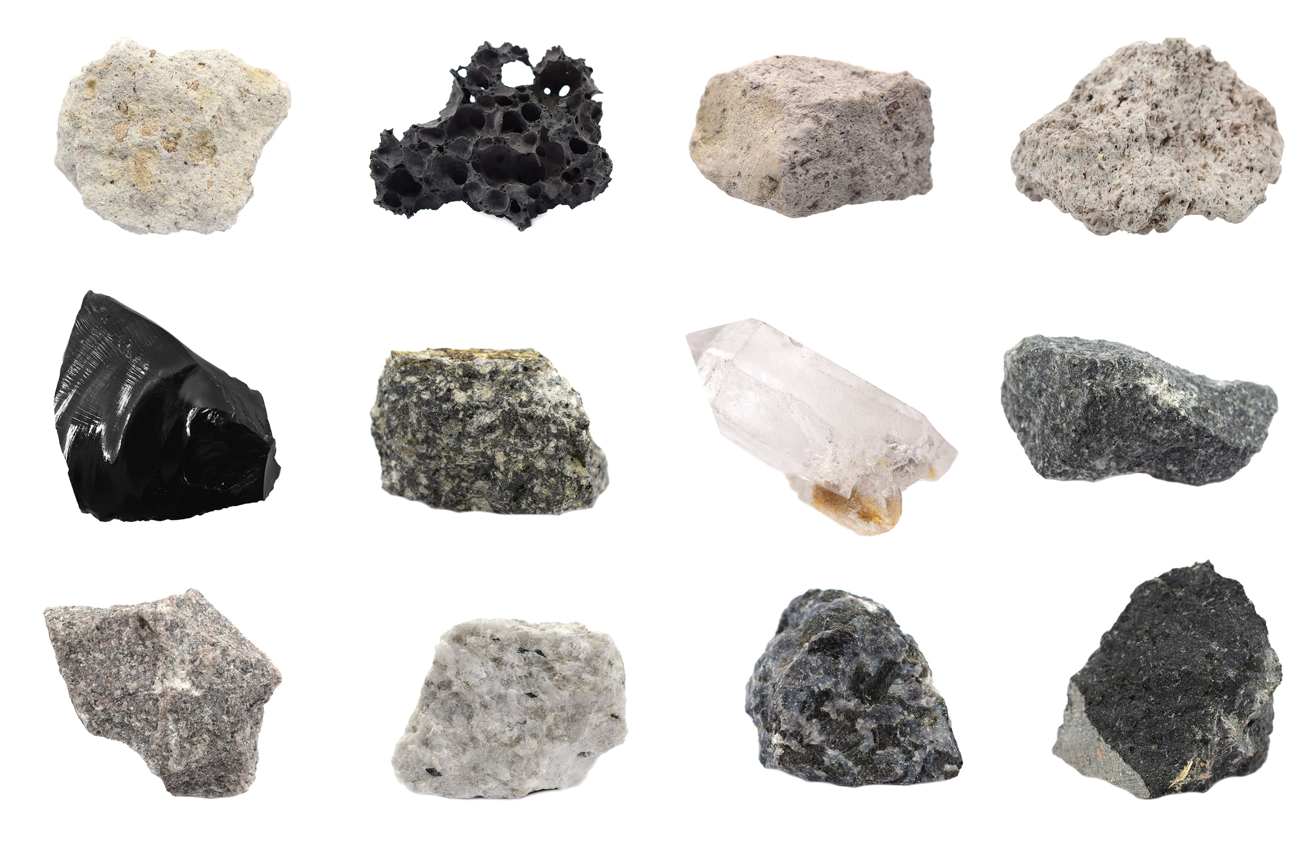 12 Piece Introduction to Igneous Rocks Kit - Includes 1" Specimens ...