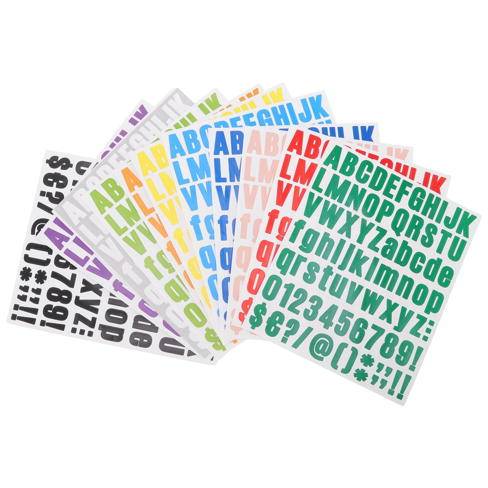12-Piece Iron-On Letters, 12 Colors, Abrasion-Resistant Heat Transfer ...
