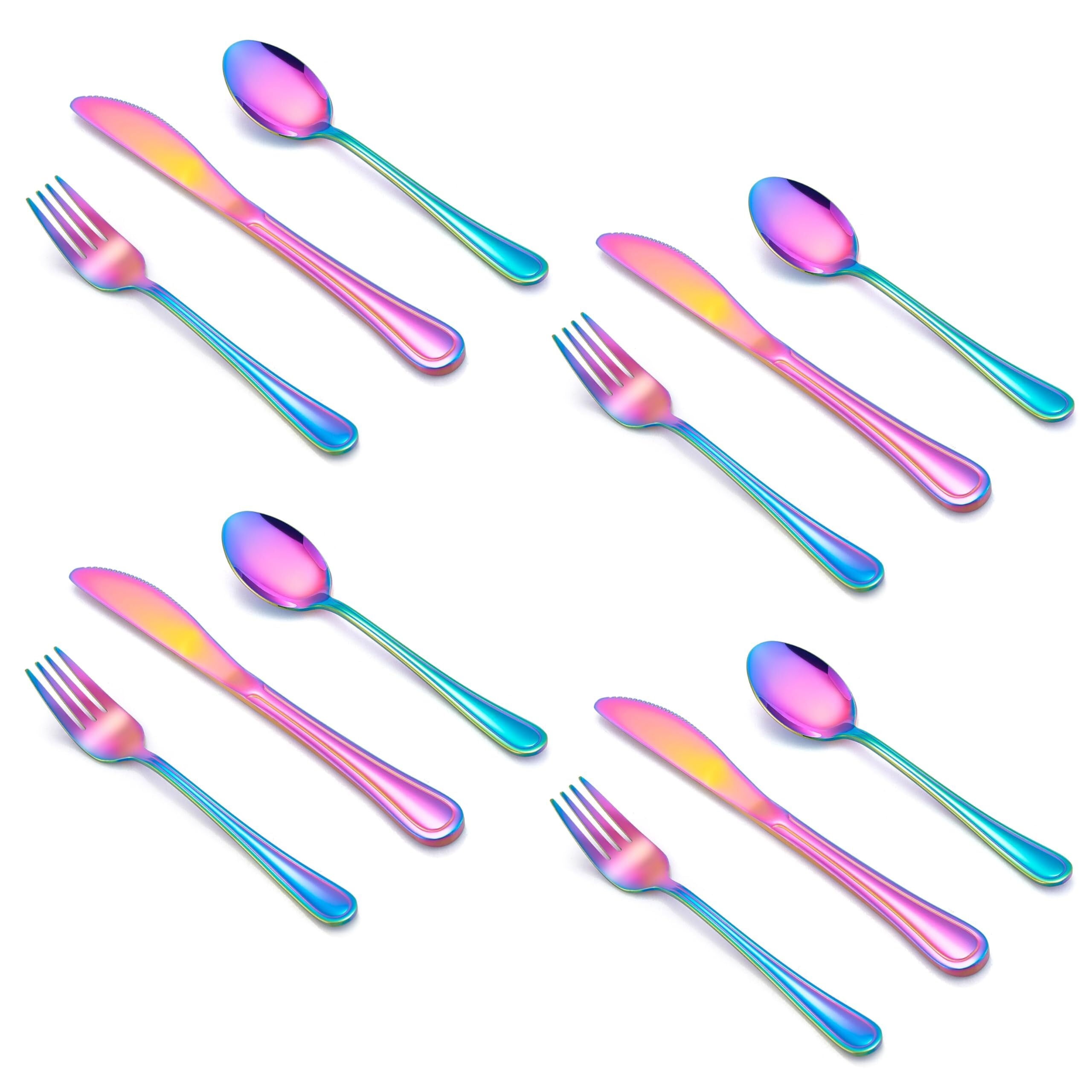 12-Piece Kids Silverware, Stainless Steel Toddler Utensils Flatware Set, Preschooler Eating ...