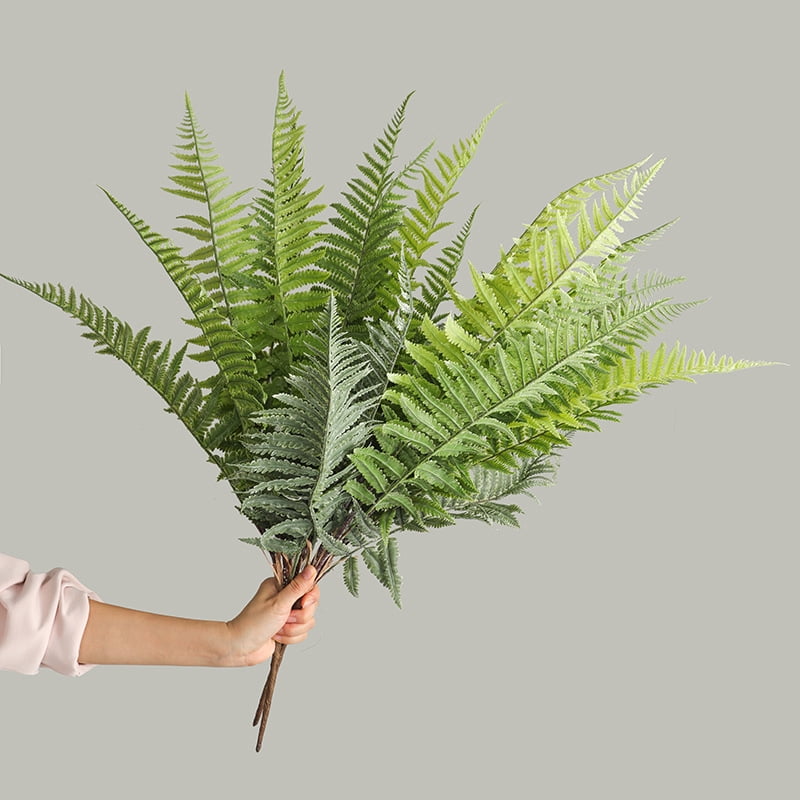 12-Piece Large Artificial Fern Leaves for Wall Décor - Walmart.com