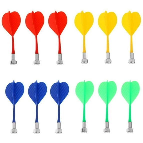 12-Piece Magnetic Safety Plastic Replacement Darts for Adult Target ...