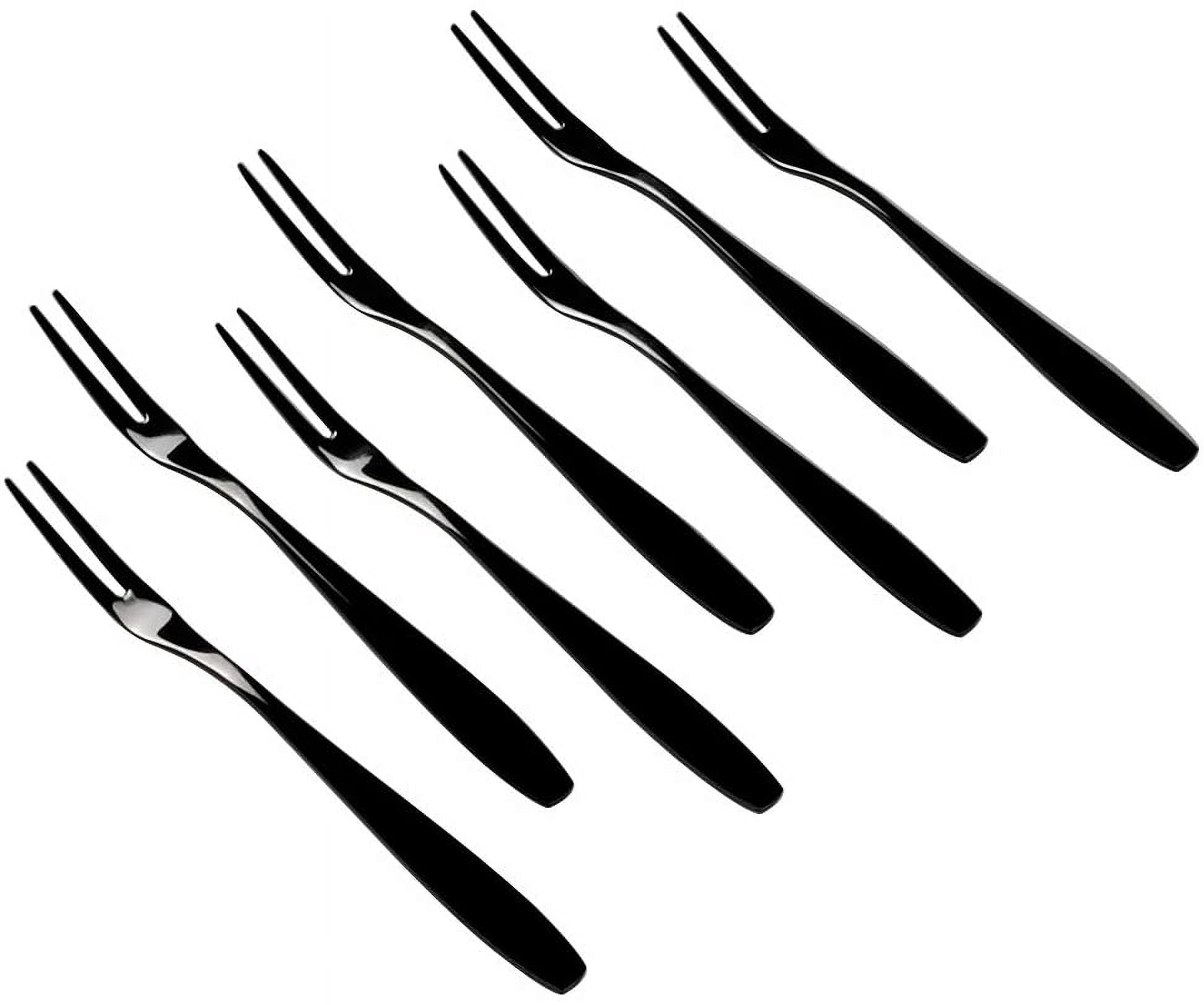 12-Piece Mini Cake Forks, Black Stainless Steel Fruit Forks - Walmart.com