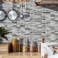 12 Piece Peel and Stick Tile Stickers Gray Marble Bricks 9.68 x 4 ...