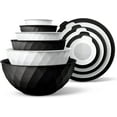12 Piece Plastic Nesting Mixing Bowls Set with Lids – Includes 6 Prep ...