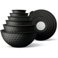 12 Piece Plastic Nesting Mixing Bowls Set with Lids - Microwave Safe ...