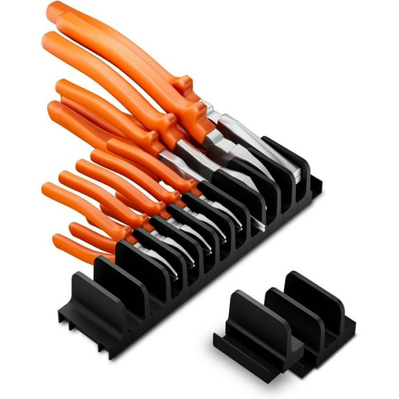 12-Piece Plier Organizer Toolbox Drawer with Magnetic Holders - Compact ...