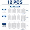 12 Piece Transparent Cosmetic and Toiletry Organizer Bag Set, Travel ...