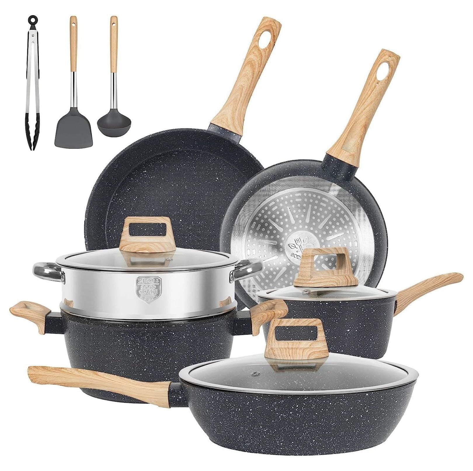 12 Piece Pots & Pantry Set, Nonstick Cookware Set, Induction Oven ...