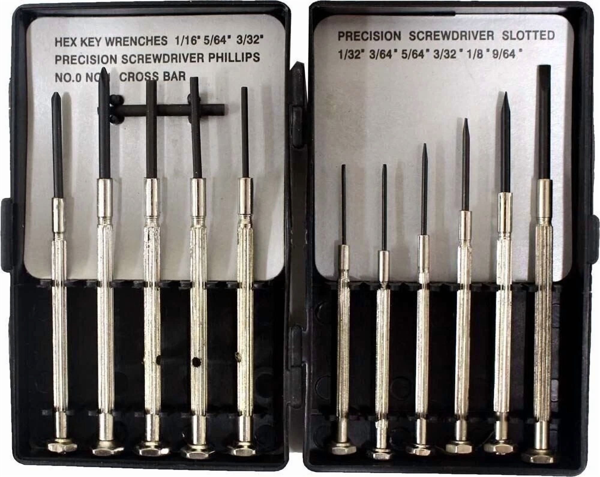 12 Piece Precision Screwdriver Set With Cross Bar In A Storage Case ...