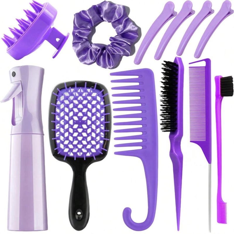 12-Piece Professional Hair Styling Kit – Complete Comb & Brush Set for ...