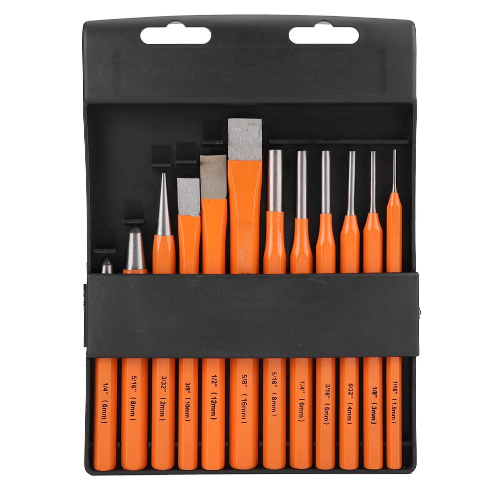 12-Piece Professional Mechanic's Punch and Chisel Set - Tapered Tool ...