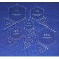 12 Piece Quilt Templates Equilateral Triangles & Hexagon Set 1/8 ...
