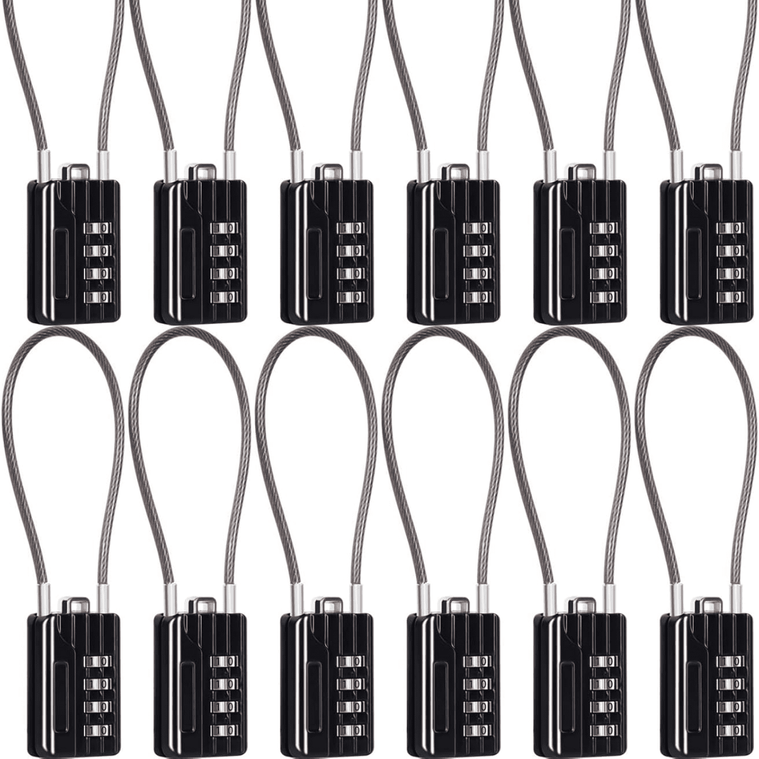 12-Piece Resettable 4-Digit Combination Travel Lock Luggage Set – Own ...