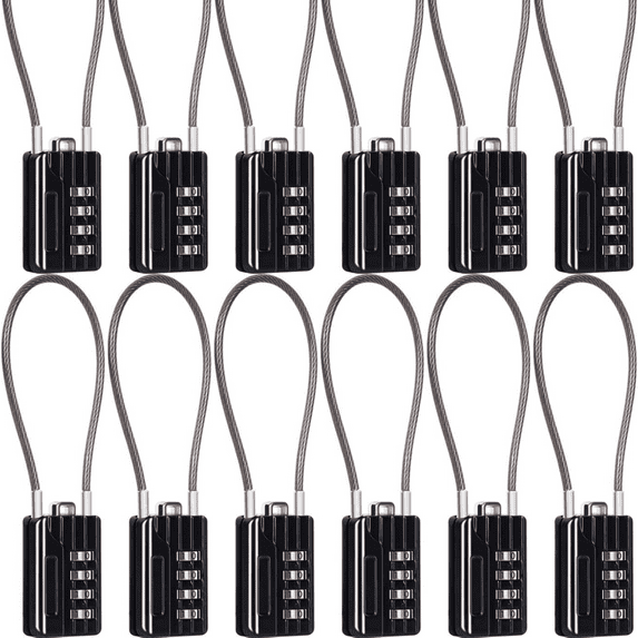 12-Piece Resettable 4-Digit Combination Travel Lock Luggage Set – Own ...