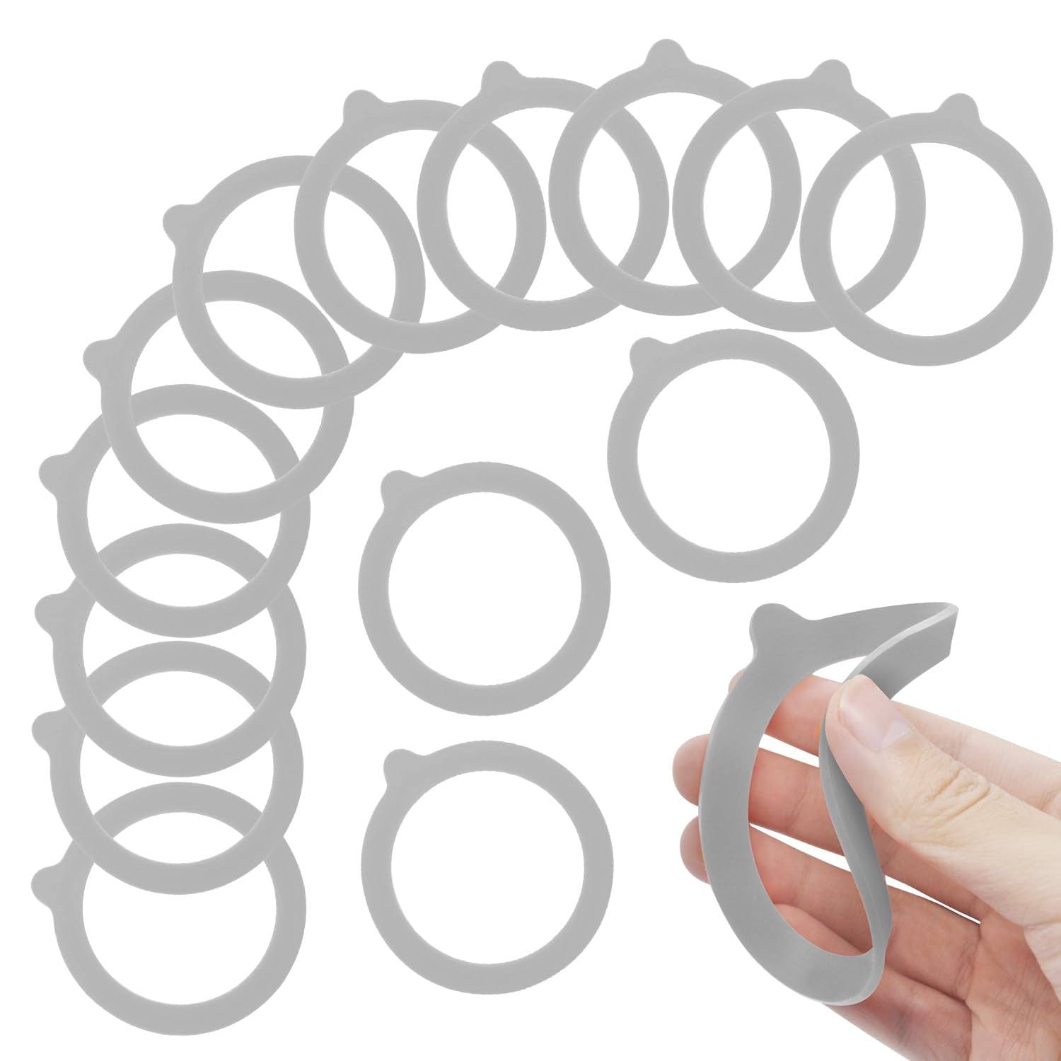 12 Piece Rubber Seals Rings for Glass, Airtight Silicone Replacement ...