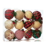 12 Piece Rustic Christmas Tree Ornaments, Farmhouse Christma Decoration ...