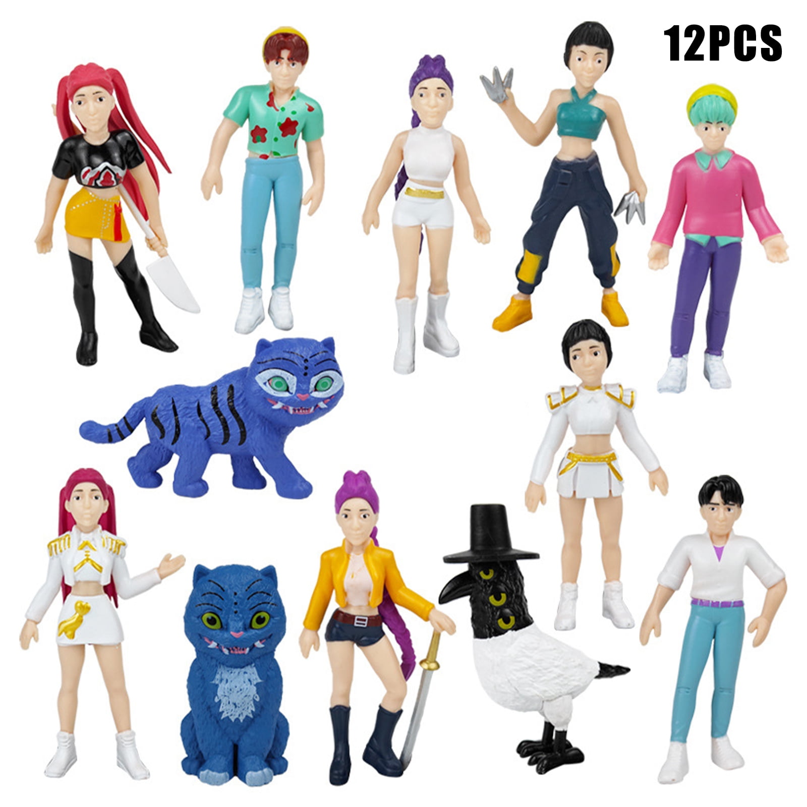 12 Piece Set Demon Hunter Figure Collection Game Character Models ...