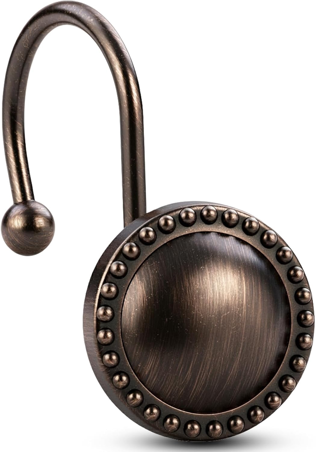 12-Piece Set of Shower Curtain Hooks，Metal Decorative Rings， Anti-Rust ...