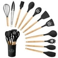 12 Piece Silicone Kitchen Utensil Set Heat Resistant Silicone Kitchen ...
