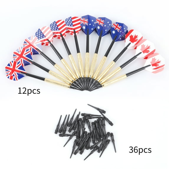12-Piece Soft Tip Darts Set, 4g Safety Darts with 36 Plastic Tips for ...